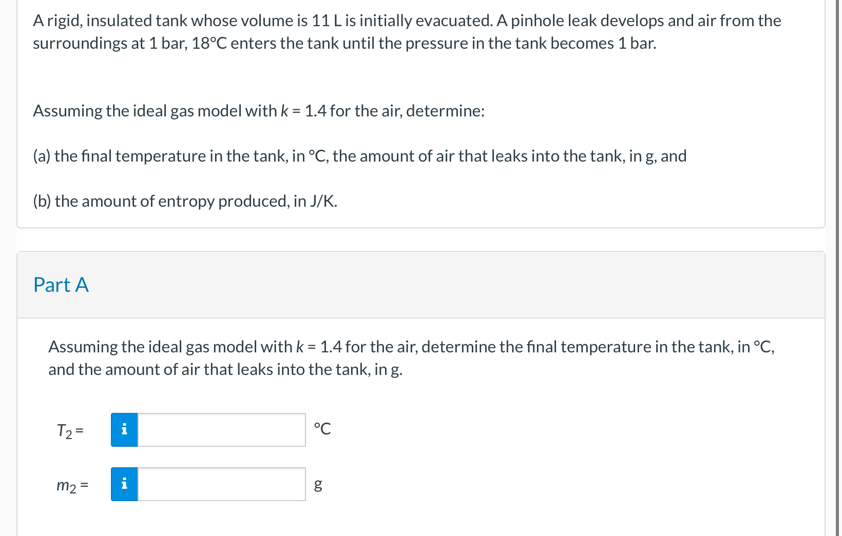 Solved A rigid, insulated tank whose volume is 11L ﻿is | Chegg.com