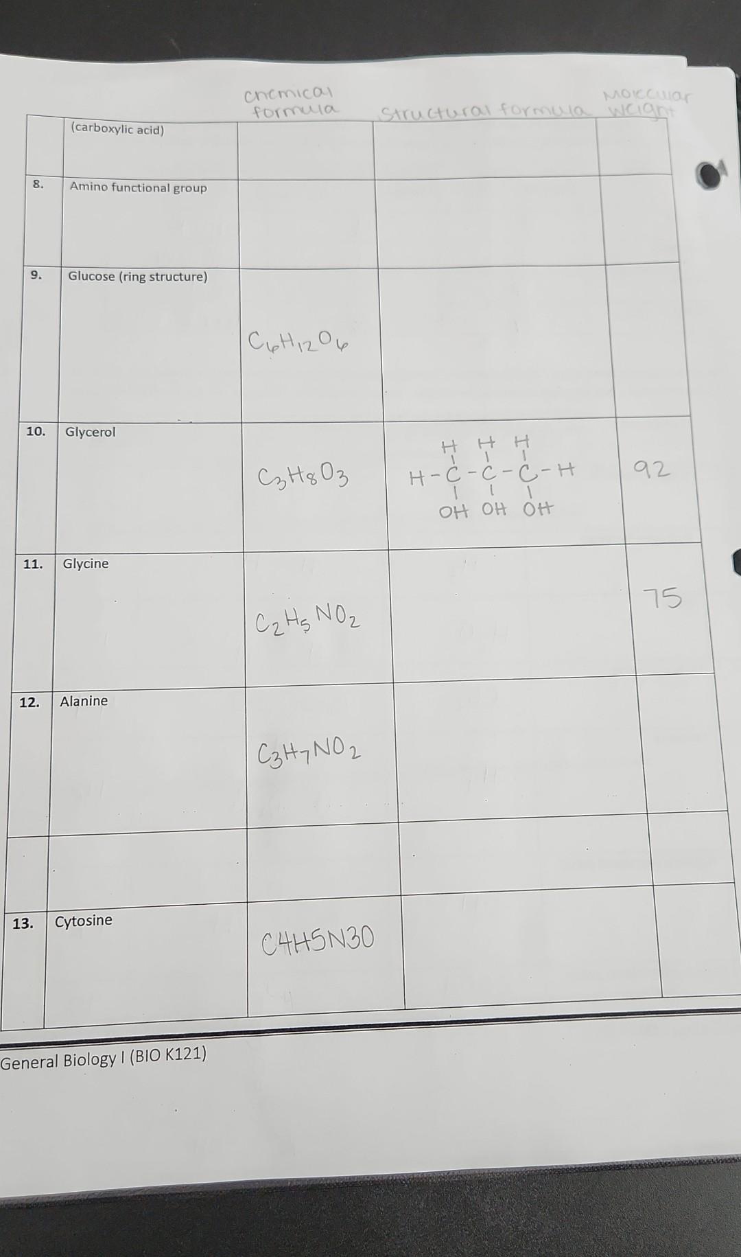 General Biology I (BIO K121) | Chegg.com