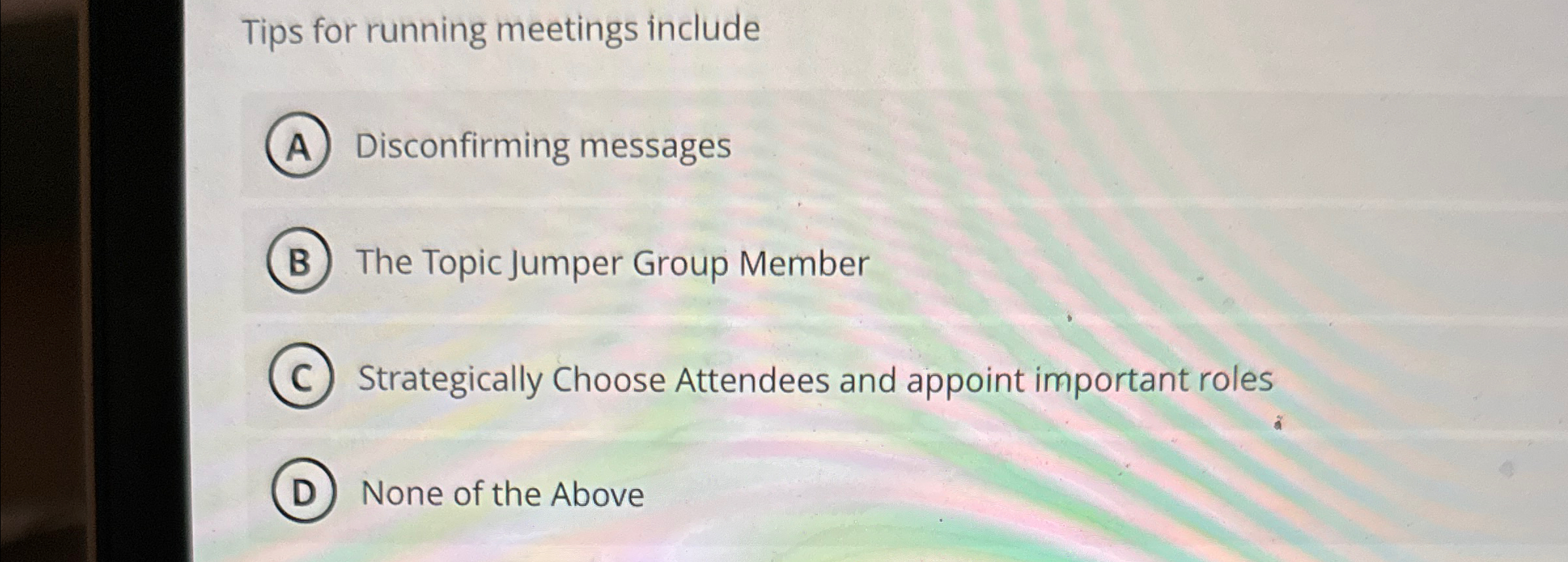 Solved Tips for running meetings includeDisconfirming | Chegg.com