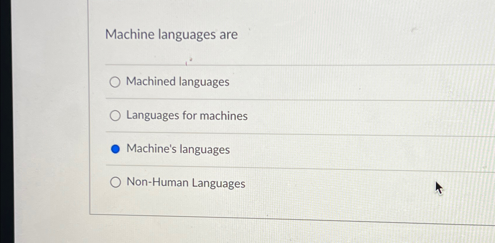 Solved Machine languages areMachined languagesLanguages for | Chegg.com