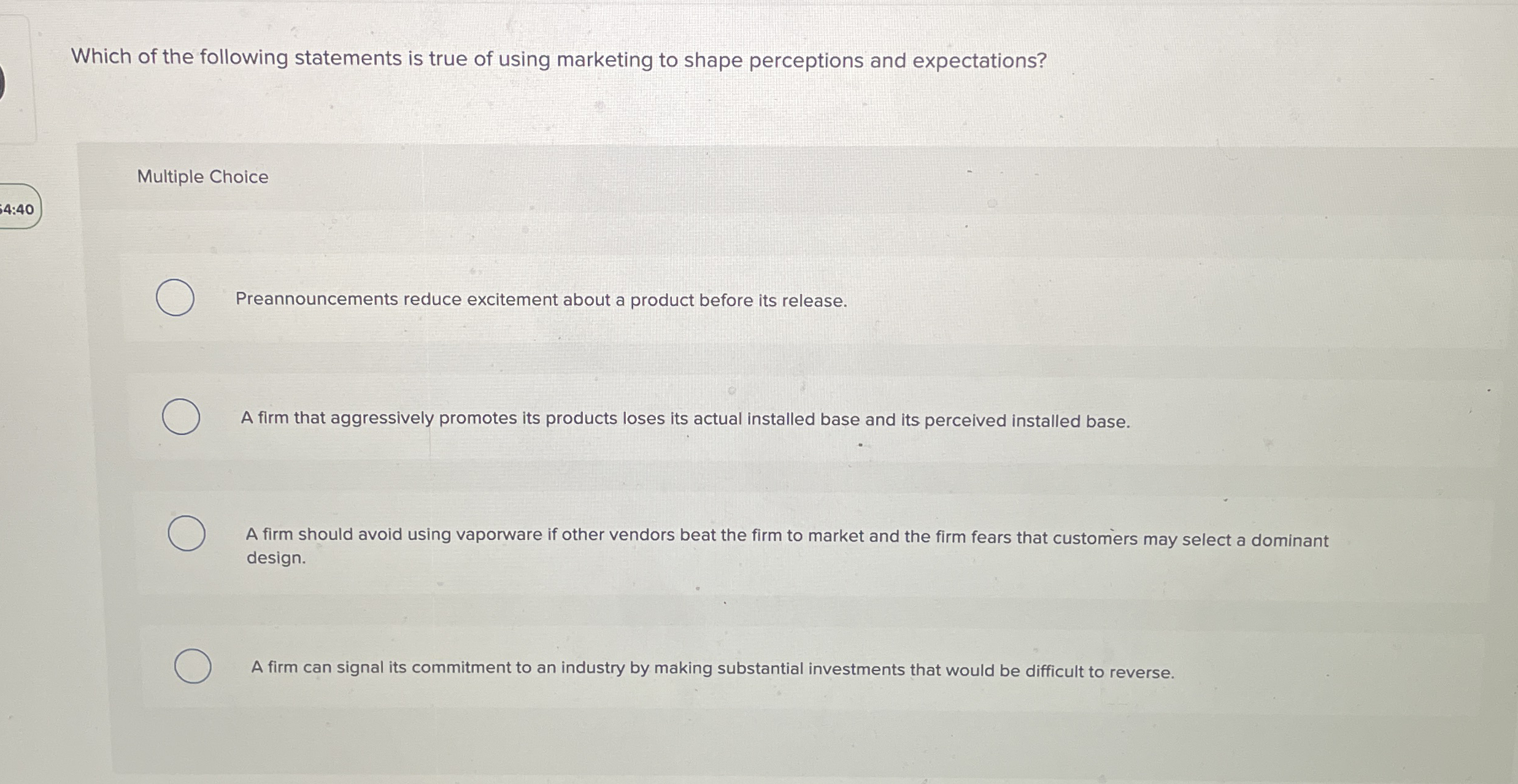 Solved Which of the following statements is true of using | Chegg.com