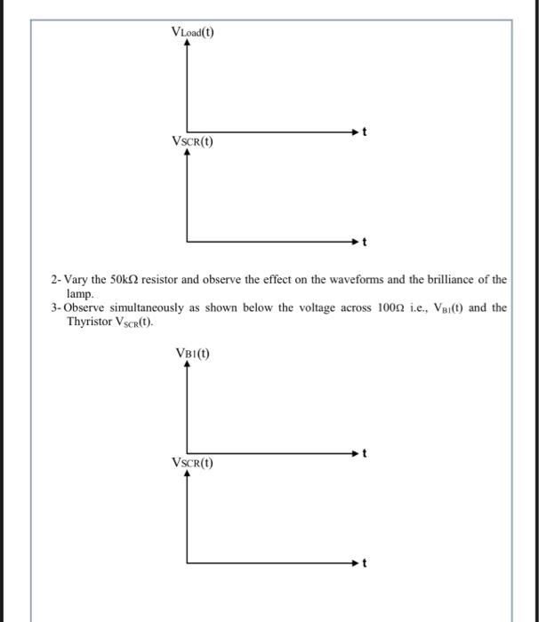 Solved Objective: Familiarizing with Thyristor turn-on and | Chegg.com