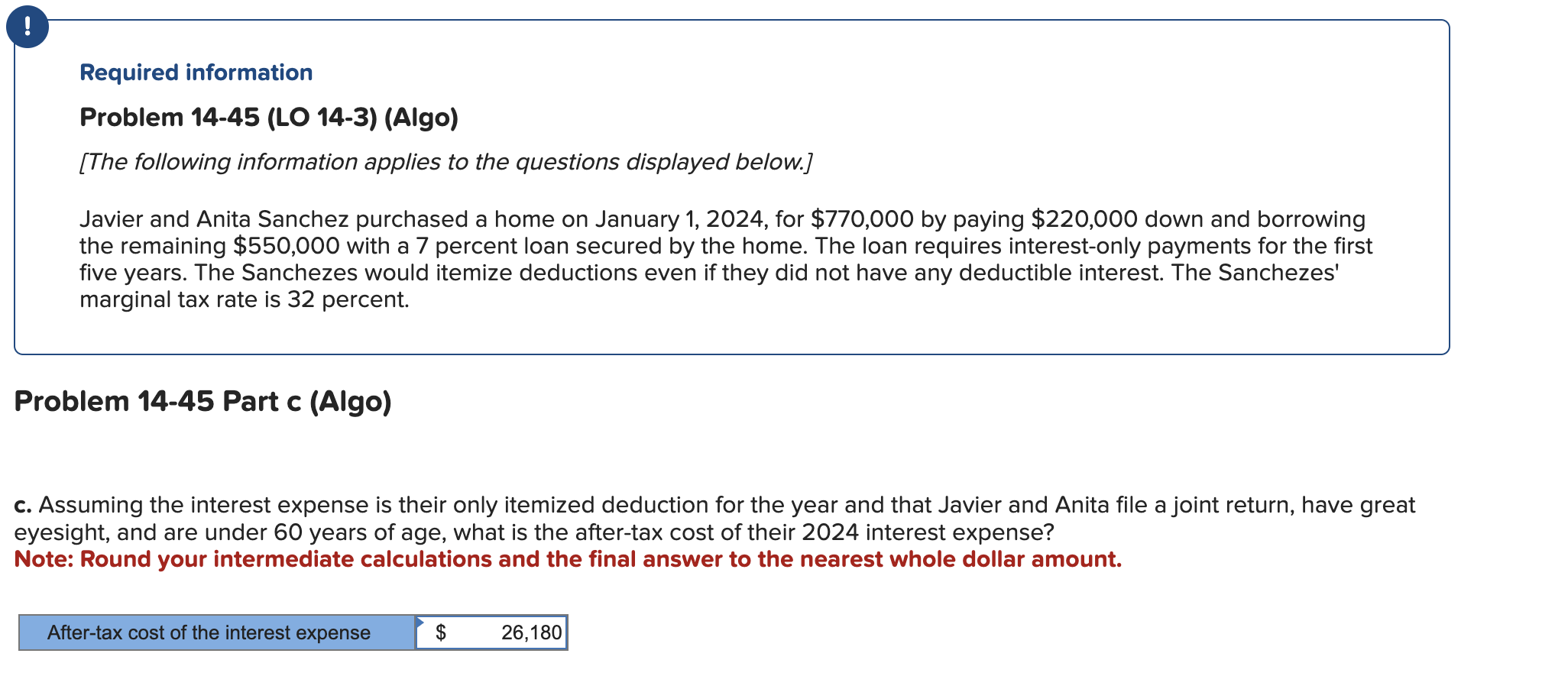 Solved !Required informationProblem 14-45 (LO | Chegg.com