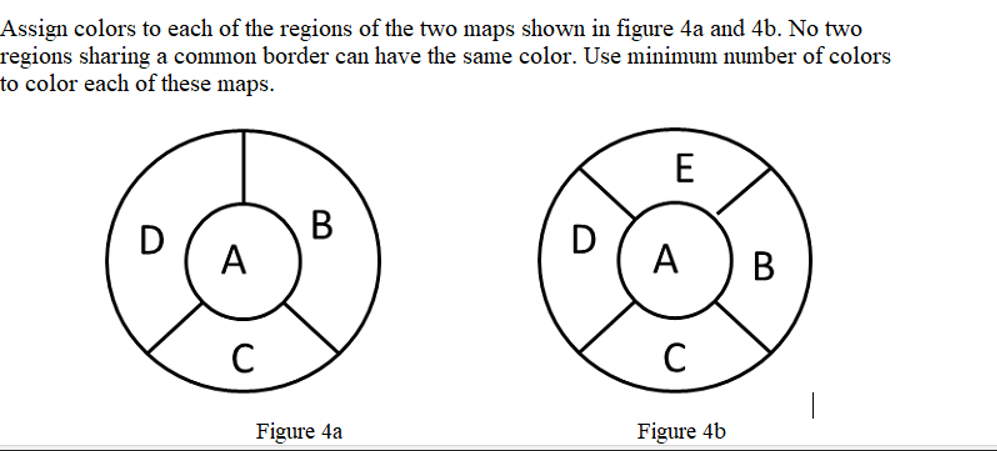 Solved Assign colors to each of the regions of the two maps | Chegg.com