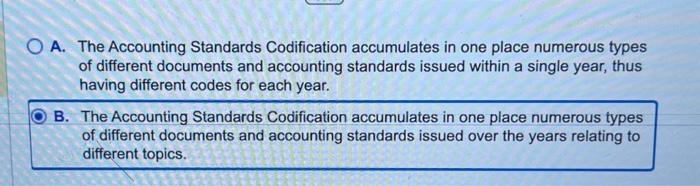 Solved How does the Accounting Standards Codification make | Chegg.com