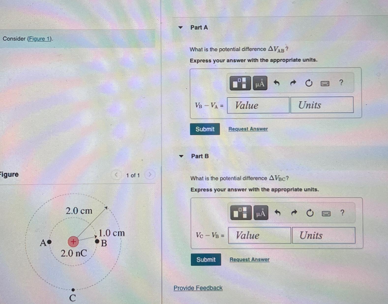 Solved Part AConsider (Figure 1).VB-VA=Request AnswerPart | Chegg.com