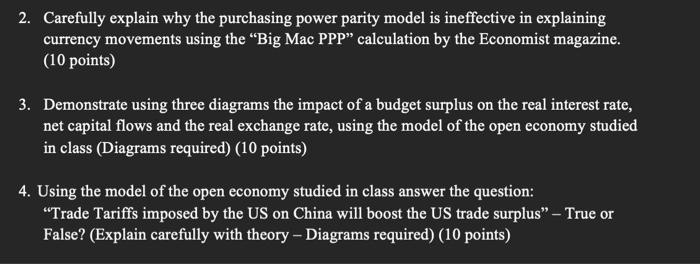 Carefully explain why the purchasing power parity | Chegg.com