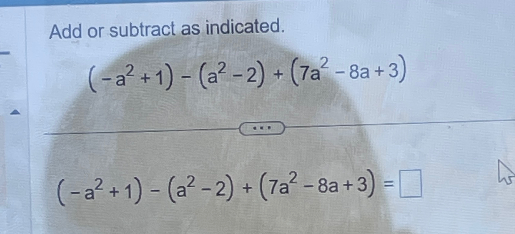 Solved Add or subtract as | Chegg.com