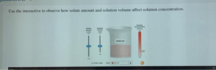 Solved Use the interactive to observe how solute amount and | Chegg.com