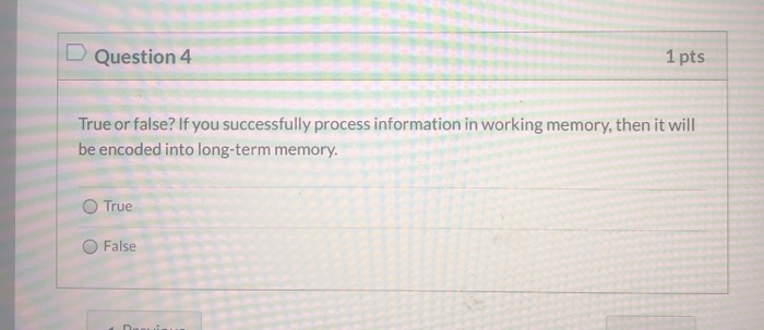 Solved D Question 4 1 pts True or false? If you successfully | Chegg.com