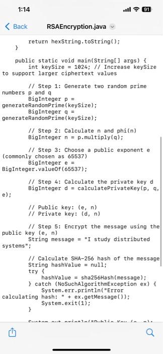 Solved please fix the hash message code to show , hash | Chegg.com