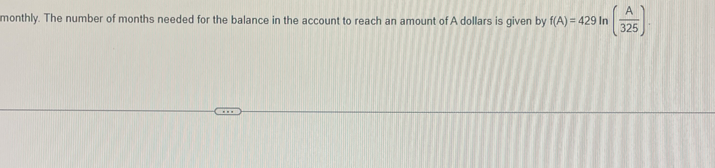 Solved monthly. The number of months needed for the balance | Chegg.com