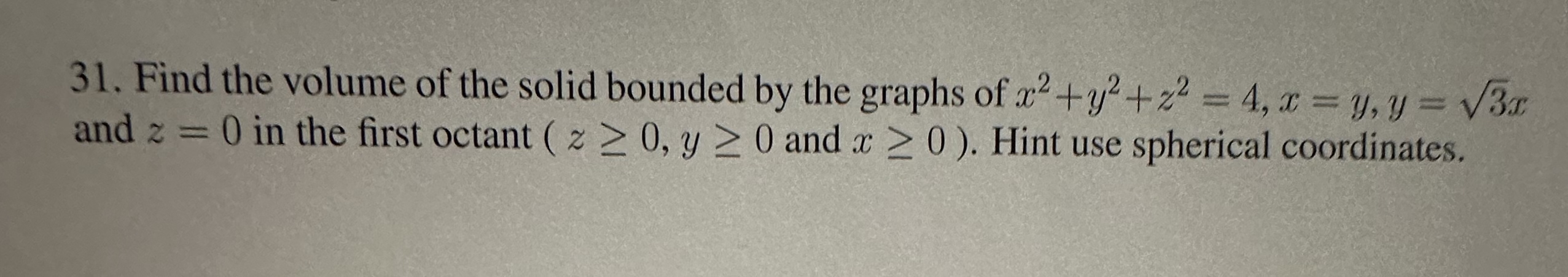 Solved Find the volume of the solid bounded by the graphs of | Chegg.com