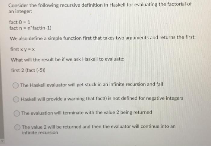 Solved Consider the following recursive definition in | Chegg.com
