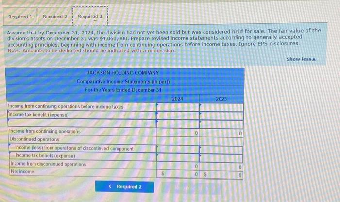 Solved Prepare revised income statements according to | Chegg.com