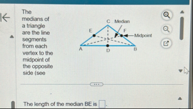 The medians of a triangle are the line segments from | Chegg.com