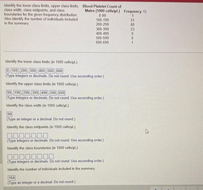 Solved Identify The Lower Class Limits Upper Class Limits 9266