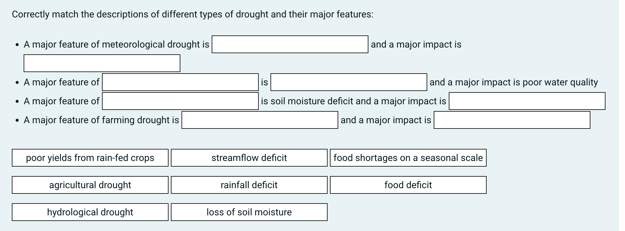 Solved Correctly match the descriptions of different types | Chegg.com