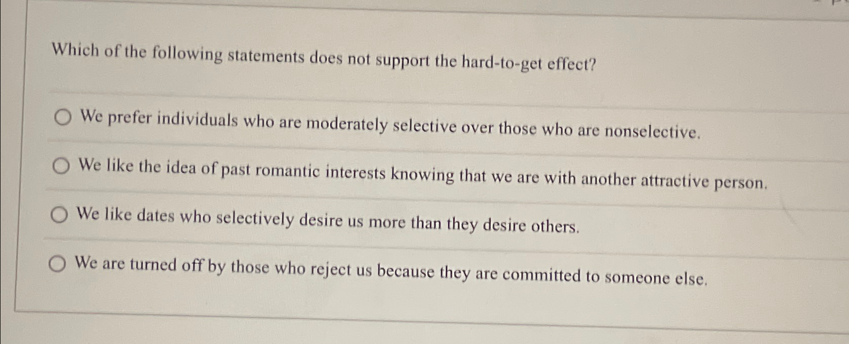 Solved Which of the following statements does not support | Chegg.com