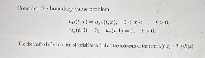 Solved Consider the boundary value problem | Chegg.com