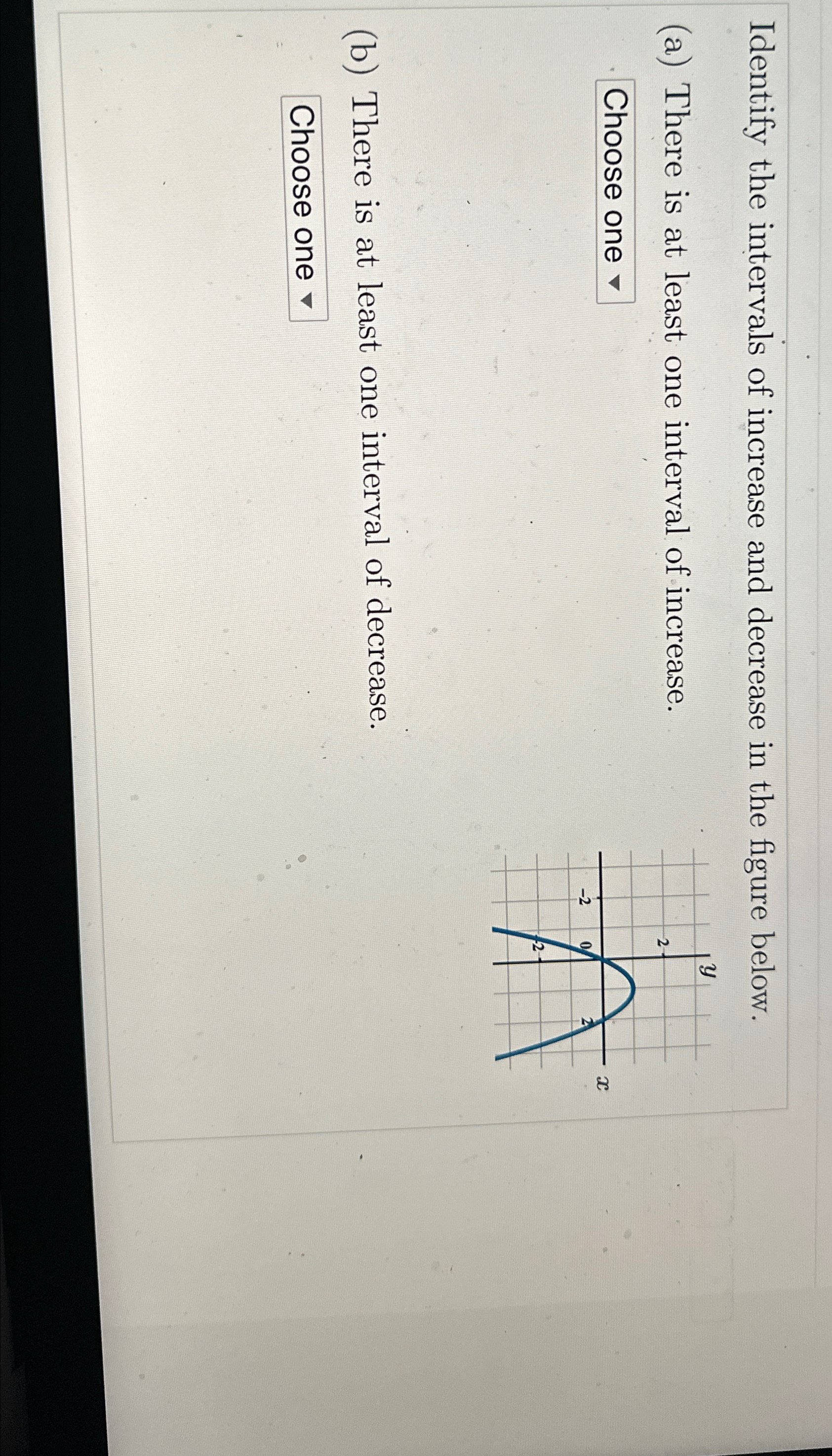 Solved Identify the intervals of increase and decrease in | Chegg.com
