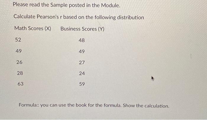 Solved Please read the Sample posted in the Module. | Chegg.com