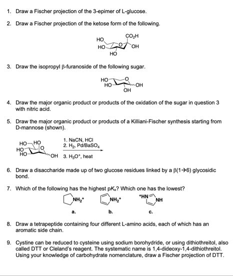 Solved Draw a Fischer projection of the 3-epimer of | Chegg.com