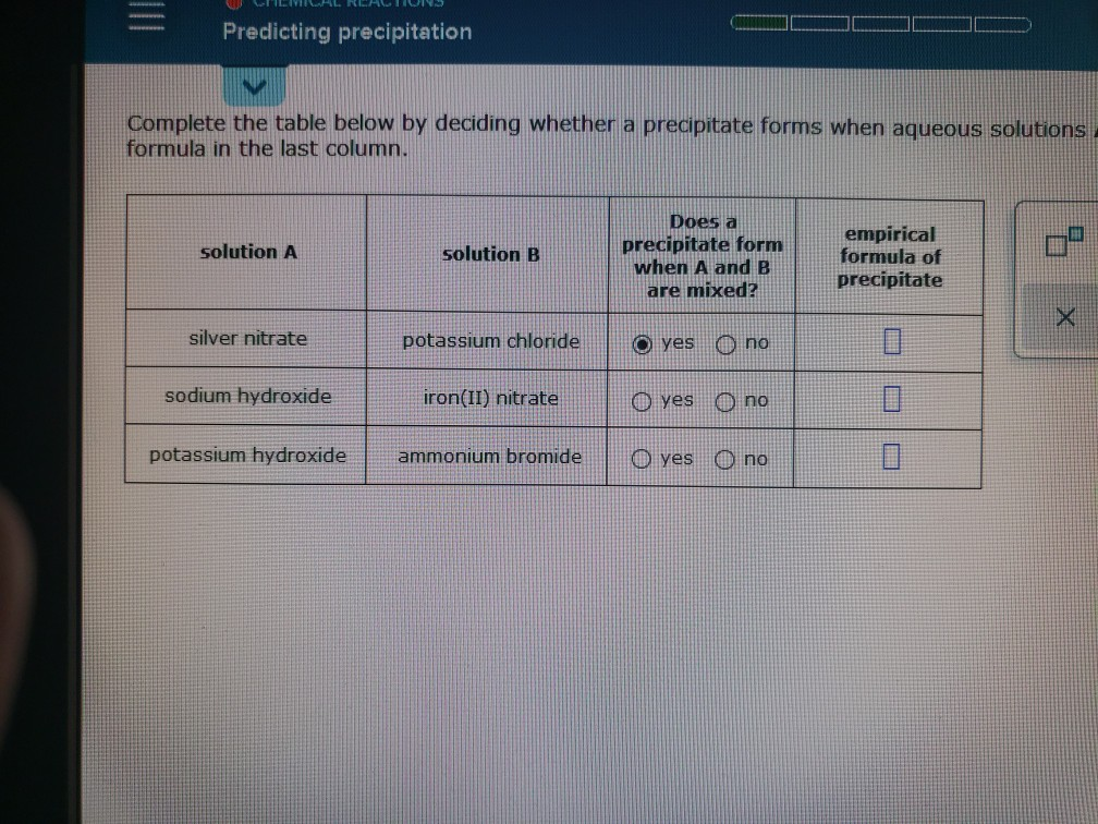 Solved Predicting precipitation Complete the table below by | Chegg.com