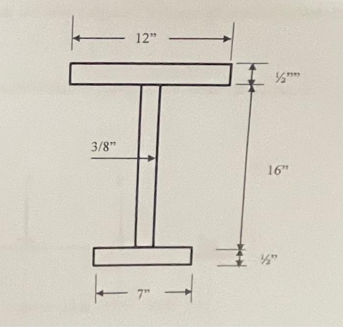 Solved For the built up shape member shown in figure below: | Chegg.com