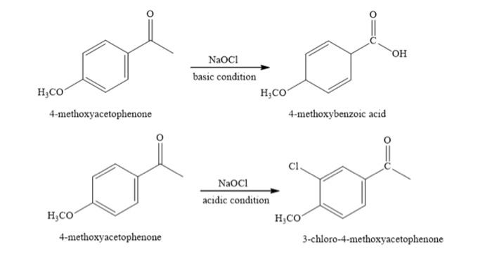 Solved 4-methoxyacetophenone 4-methoxybenzoic acid | Chegg.com