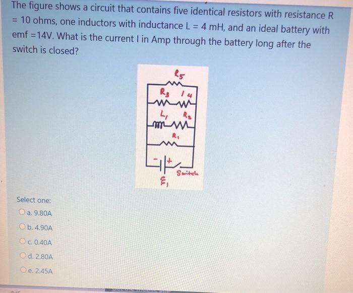 Solved The figure shows a circuit that contains five | Chegg.com