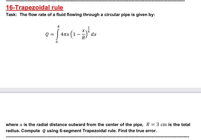 Solved write an easy mat lab code using trapezoidal rule | Chegg.com