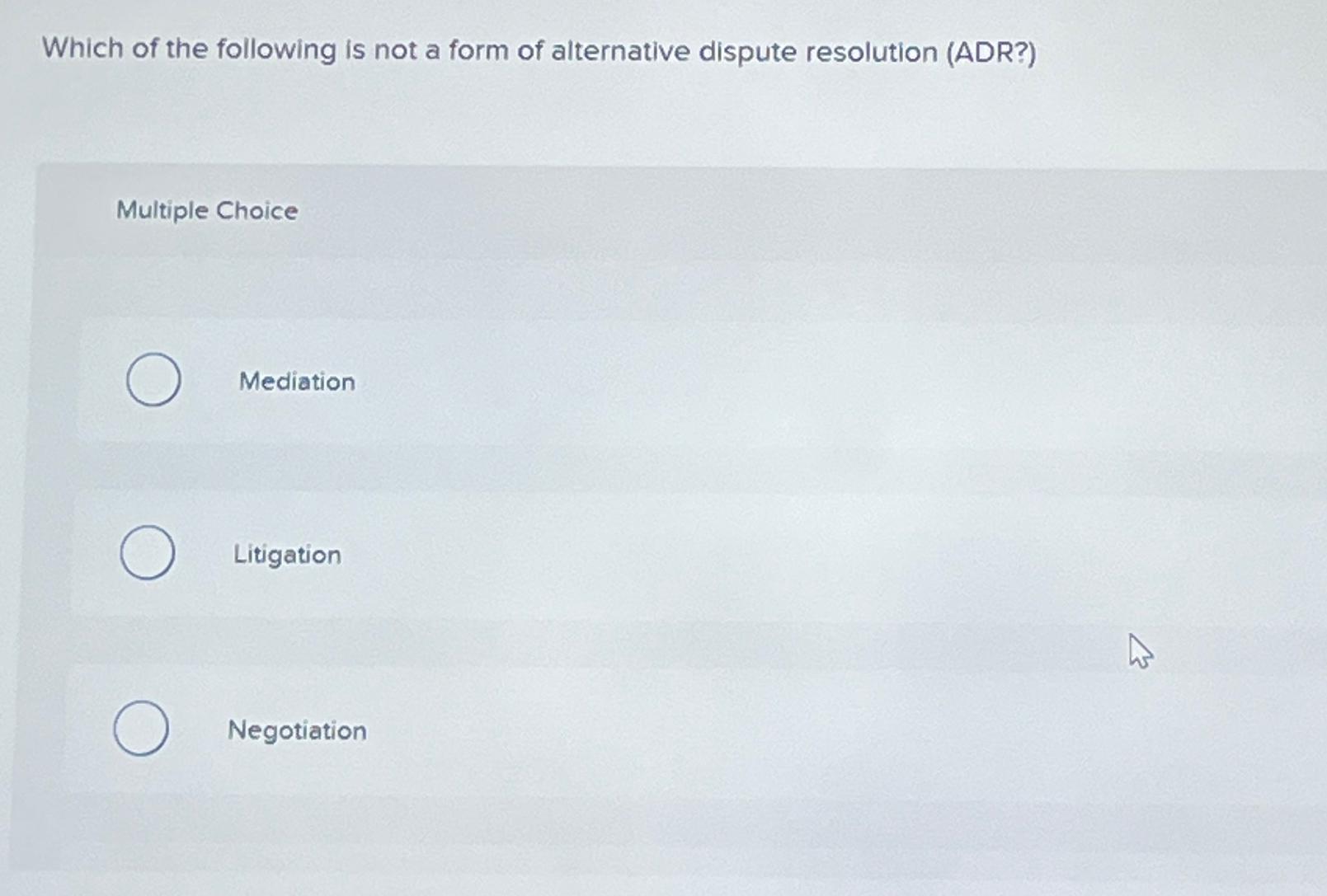 Solved Which of the following is not a form of alternative | Chegg.com