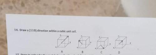 Solved 14. Draw a {110} direction within a cuble unit cell. | Chegg.com