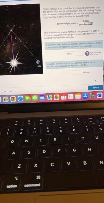 Stellar parallax is so small that it remained | Chegg.com