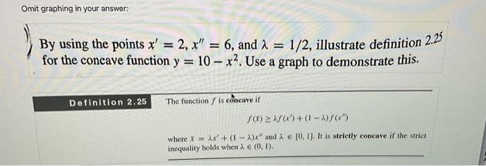 Solved Omit graphing in your answer: By using the points | Chegg.com