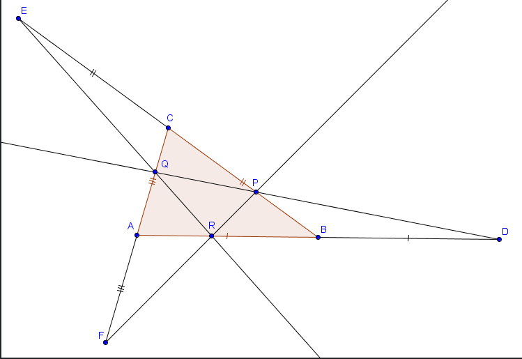 Solved Let ABC be a triangle. Let D be the point on the line | Chegg.com