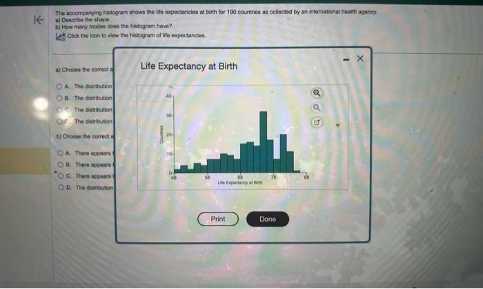 Solved The accompanying histogram shows the life | Chegg.com