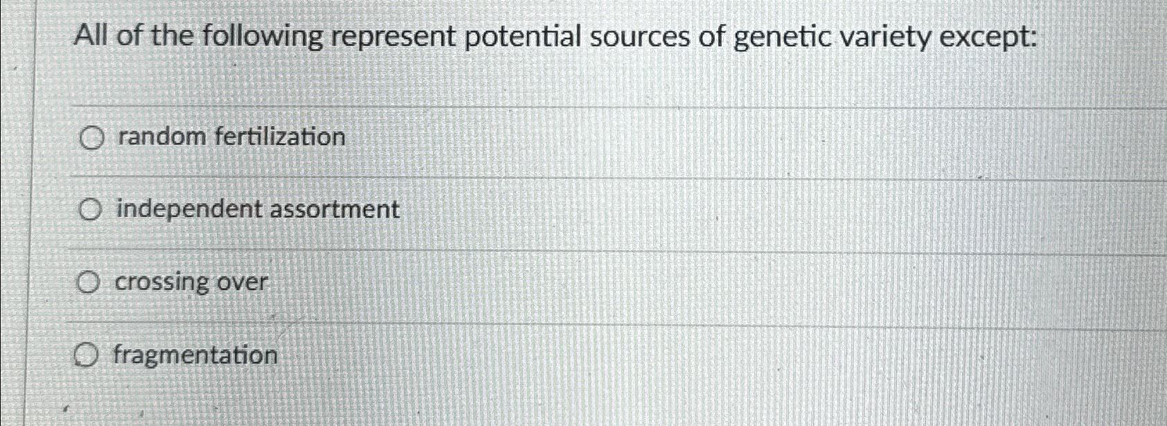 Solved All of the following represent potential sources of | Chegg.com