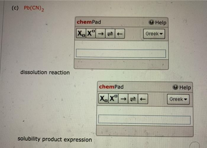 Solved Write balanced equations for the dissolution | Chegg.com