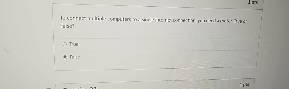 Solved 1 ﻿ptsTo connect multiple computers to a single | Chegg.com