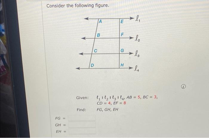 Solved Consider the following figure. FG = GH = EH = Given: | Chegg.com