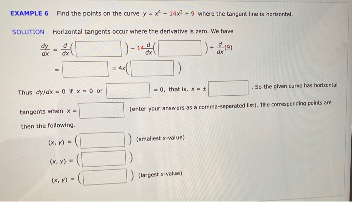 Solved EXAMPLE 6 Find the points on the curve y = x4 - 14x2 | Chegg.com