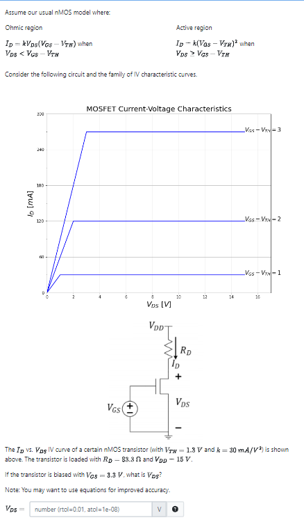 Solved Assume our usual nMOS model where:Ohmic regionActive | Chegg.com