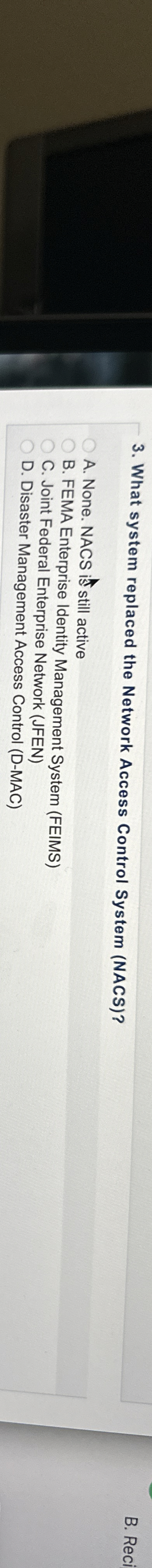 Solved What system replaced the Network Access Control | Chegg.com