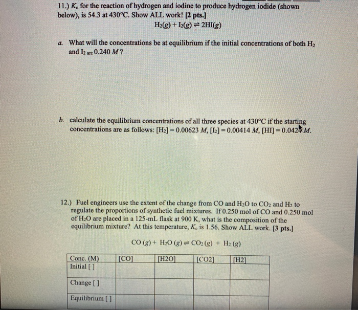 Solved 1.) Write reaction quotients for the following | Chegg.com