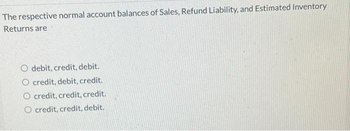 Solved The respective normal account balances of Sales, | Chegg.com