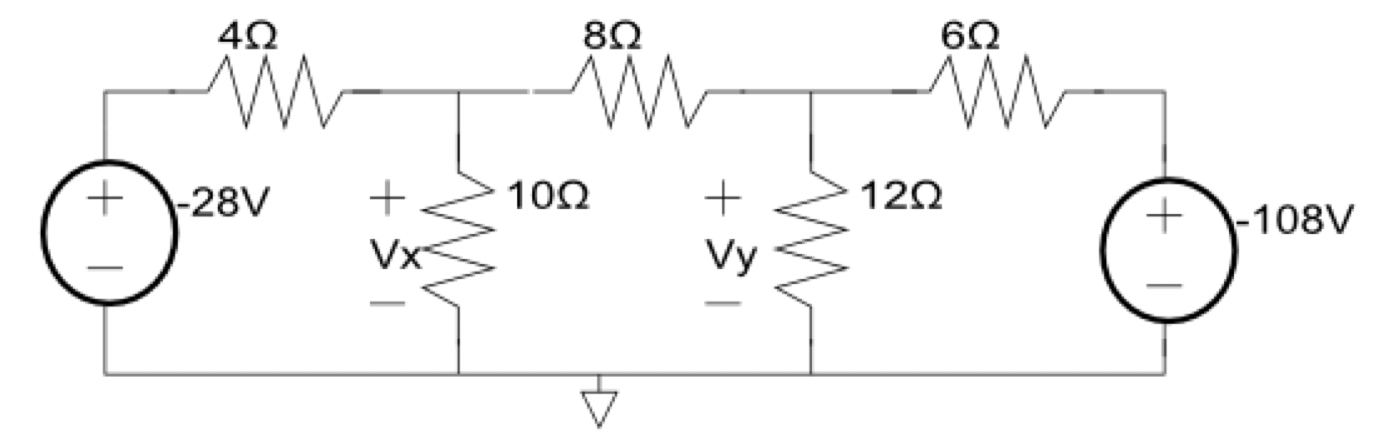 Solved Find The Values Of Vx And Vy