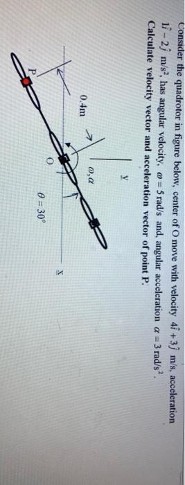 Solved Consider the quadrotor in figure below, center of O | Chegg.com
