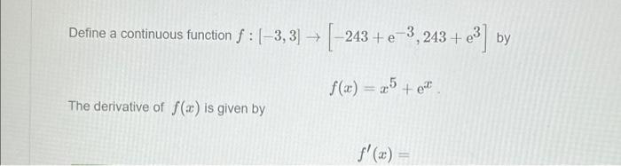 Solved Define a continuous function | Chegg.com